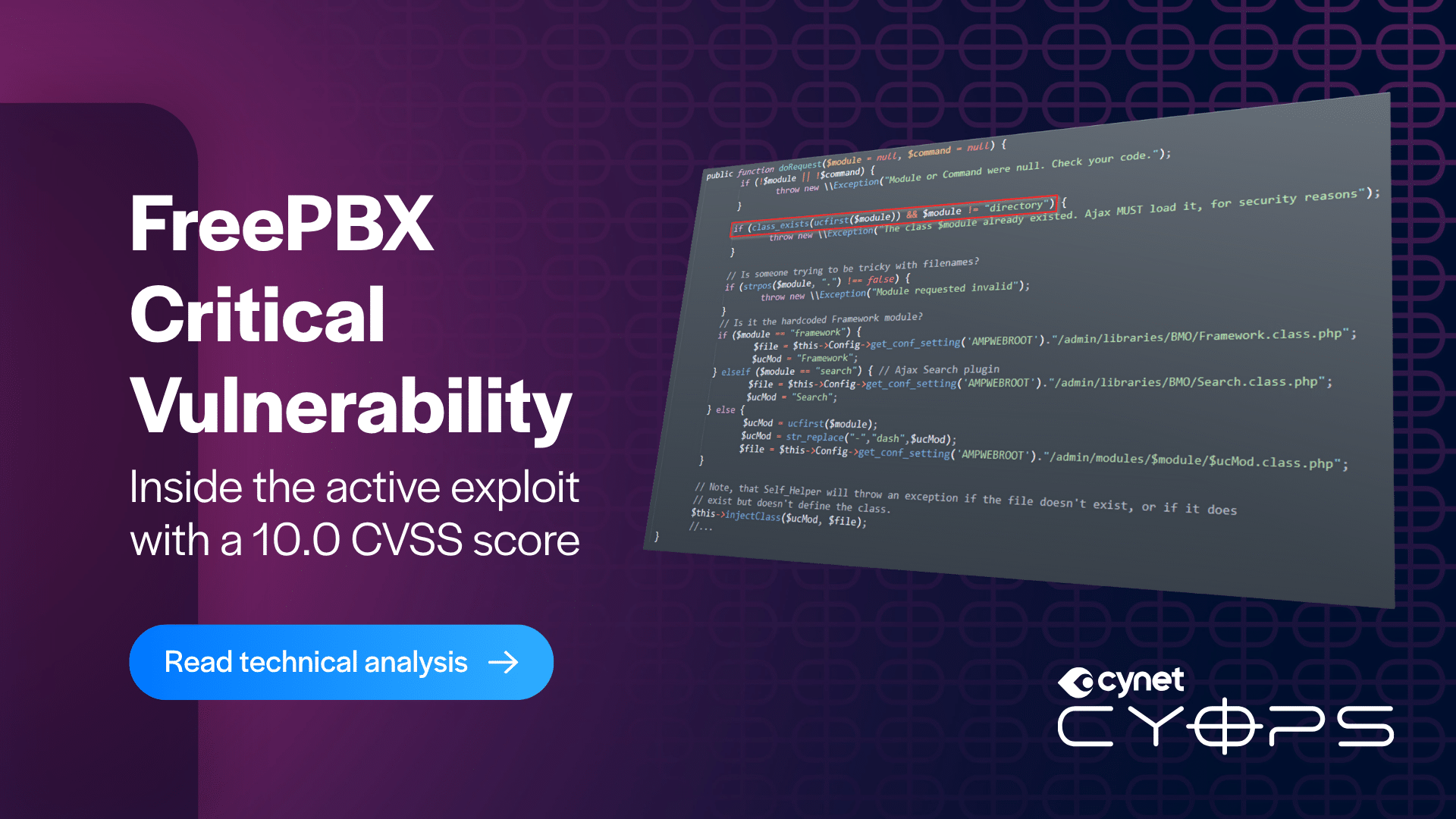 CyOps Analysis: FreePBX Critical Vulnerability - Cynet
